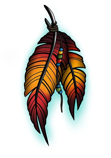 "Native American Indian feathers" Poster by TheInkSmith | Redbubble