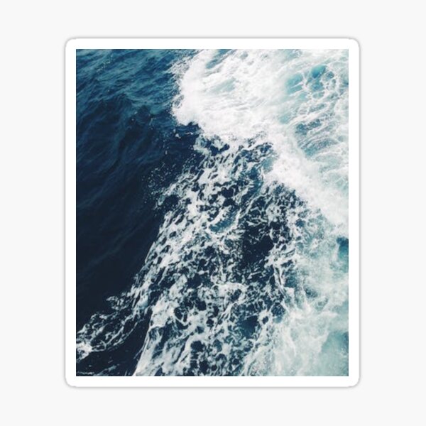 " Cute colourful blue sea or ocean water or blue water design" Sticker ...