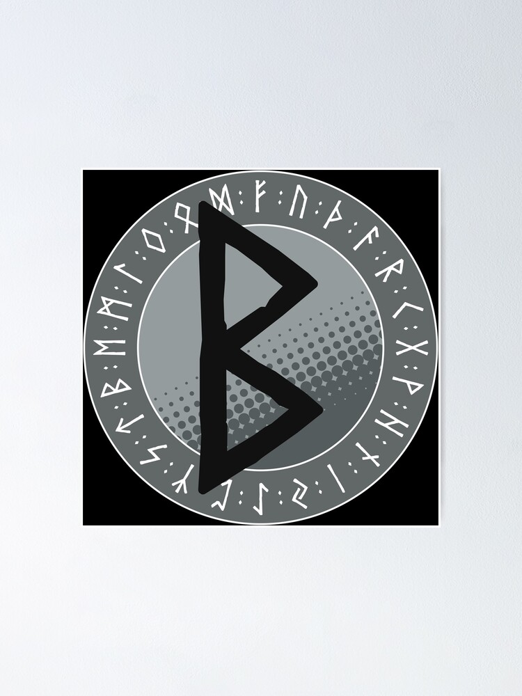"Viking Runes and Runic Symbols - Berkano (Birth)" Poster for Sale by ...