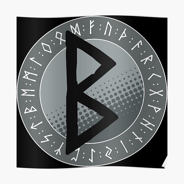 "Viking Runes and Runic Symbols - Berkano (Birth)" Poster for Sale by ...