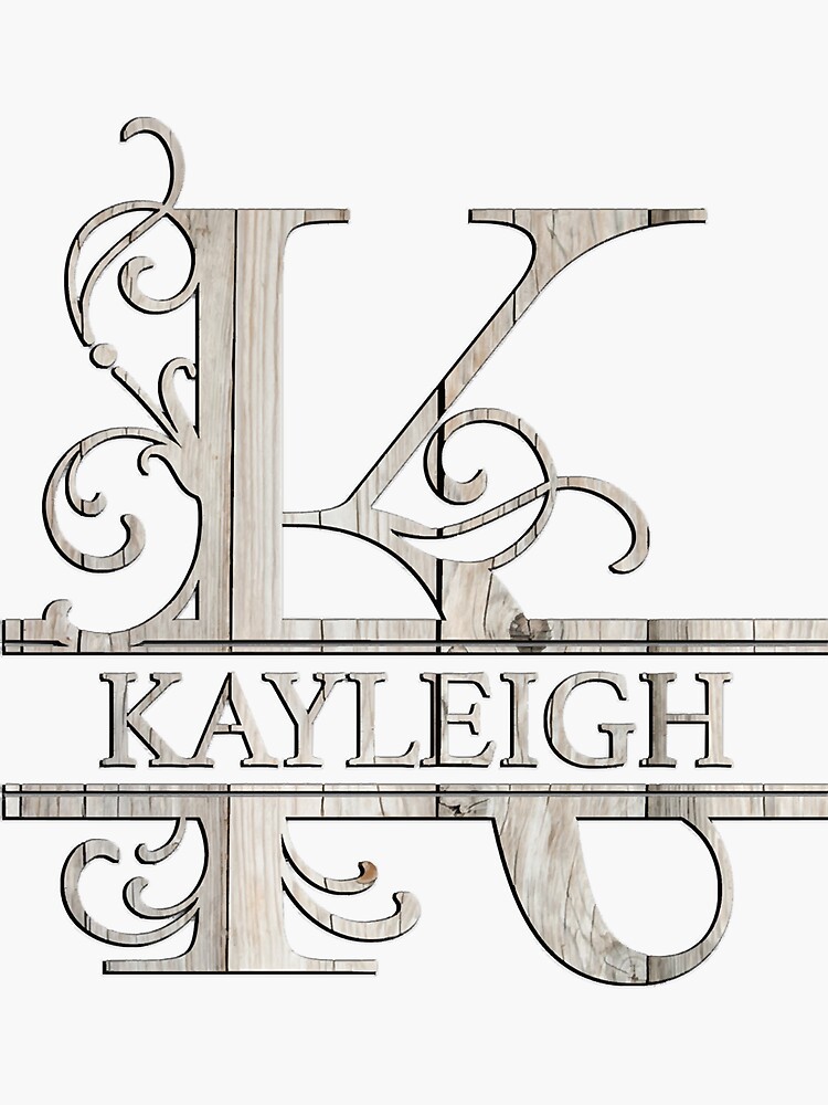 "Kayleigh Name - Wood Style Monogram Letter K The Kayleigh Name Gift ...