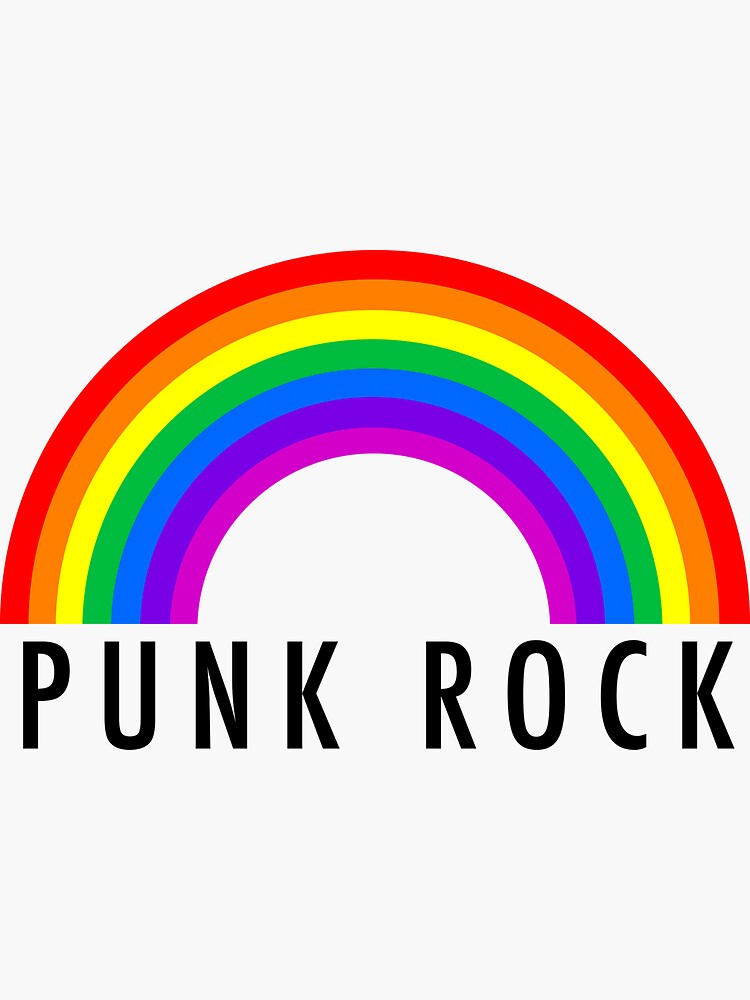 "Punk Rock Rainbow" Sticker for Sale by transprince | Redbubble