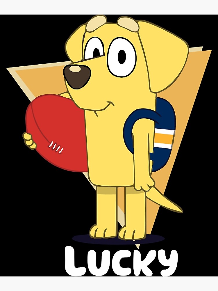 "Blueys Lucky cartoon" Art Print for Sale by dronin1876 | Redbubble