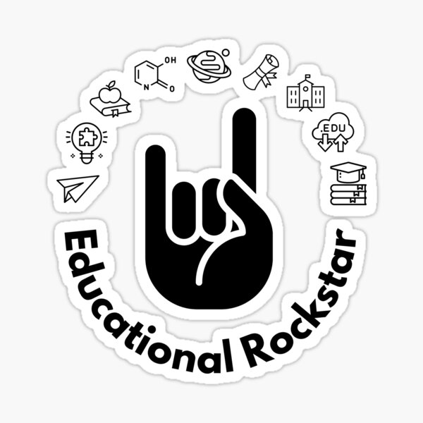 "Educational Rockstar" Sticker for Sale by kobsana | Redbubble