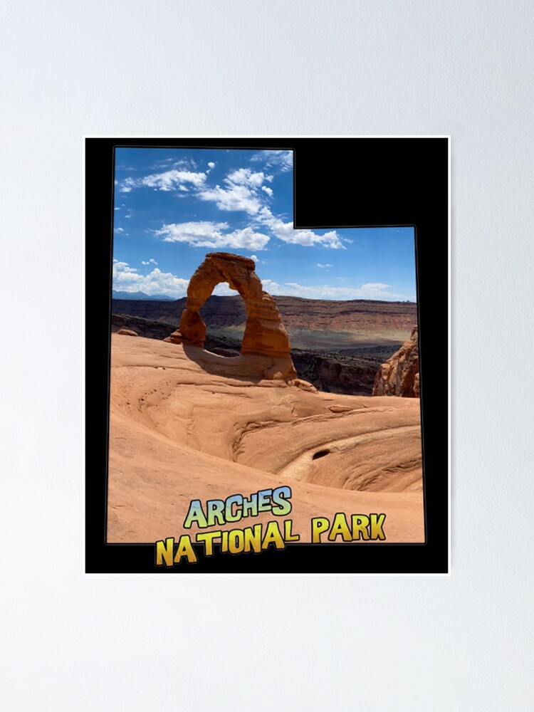 "Delicate Arch Utah Outline Vintage" Poster for Sale by Solvers199Shio ...