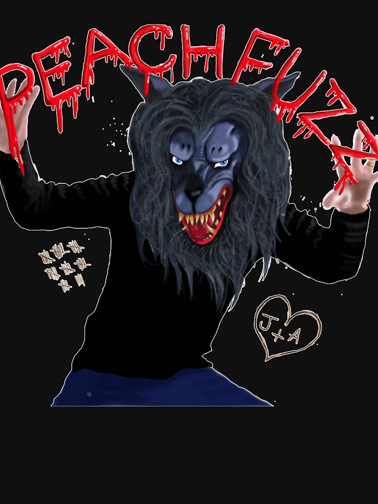 "Creep - HQ Peachfuzz Werewolf Mask Pose " T-shirt for Sale by ...