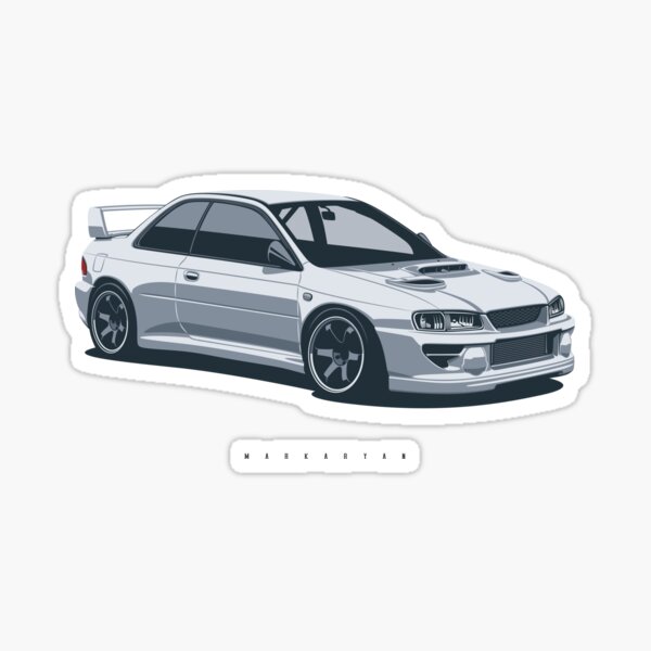 "Japanese cars. Impreza 22B" Sticker for Sale by OlegMarkaryan | Redbubble