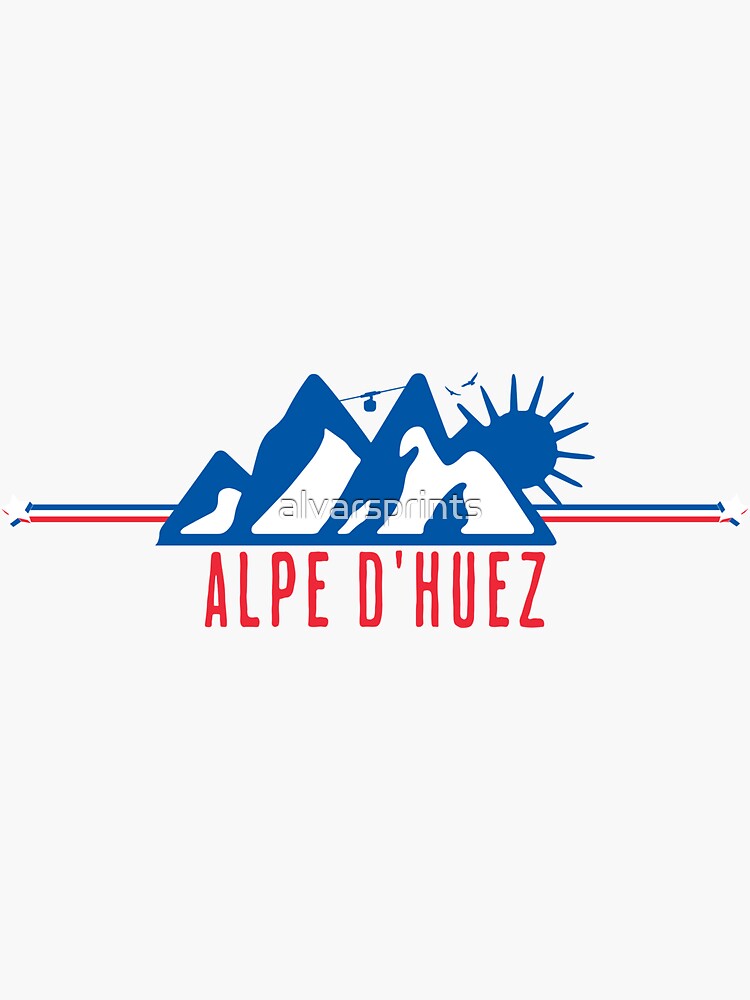 "Alpe d'Huez France" Sticker for Sale by alvarsprints | Redbubble