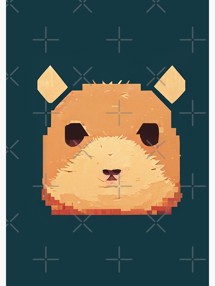 "Pixel Capybara Face | Capybara Pixel Art" Spiral Notebook for Sale by ...
