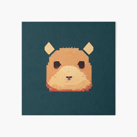 "Pixel Capybara Face | Capybara Pixel Art" Art Board Print for Sale by ...