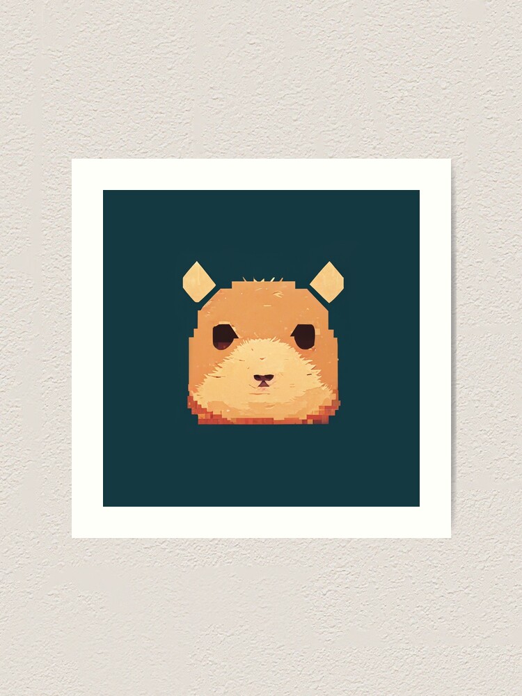 "Pixel Capybara Face | Capybara Pixel Art" Art Print for Sale by ...