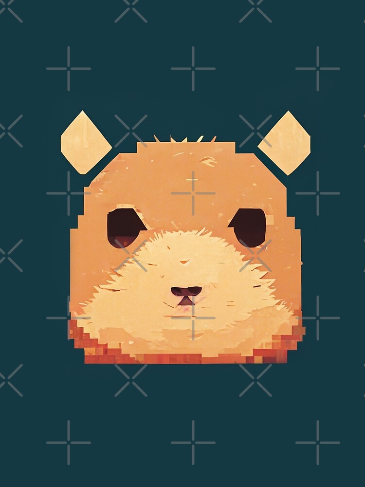 "Pixel Capybara Face | Capybara Pixel Art" T-shirt for Sale by ...