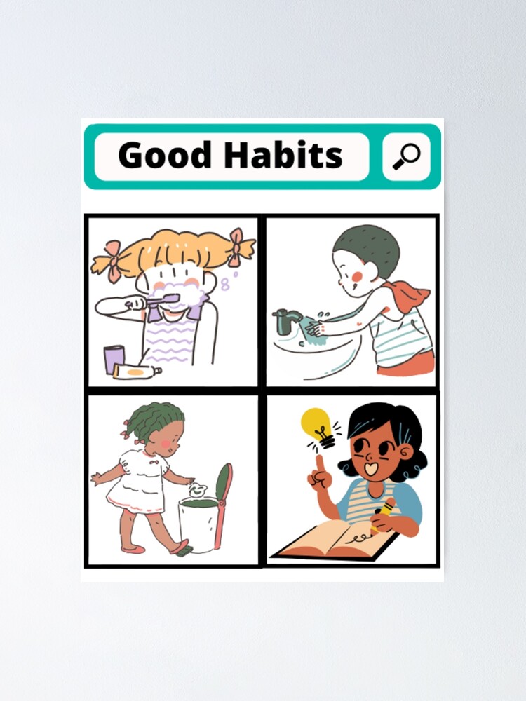 "Good habits " Poster for Sale by Chaudhary98 | Redbubble