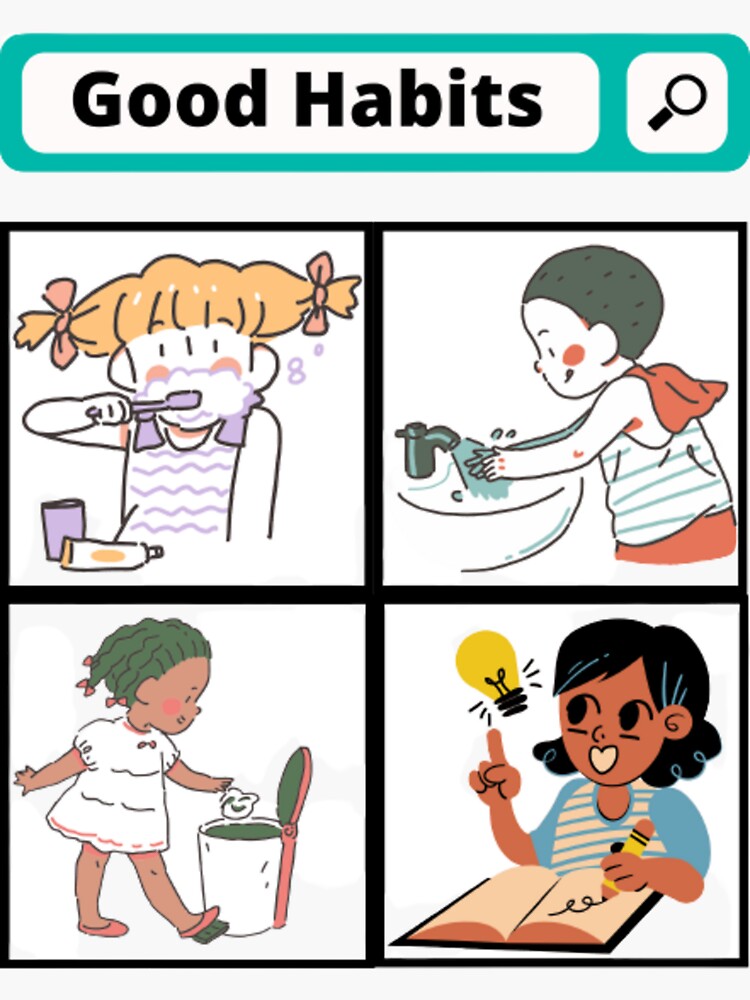"Good habits " Sticker for Sale by Chaudhary98 | Redbubble