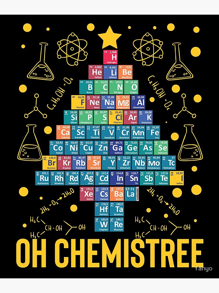 Póster «Oh Chemistree Ciencia Árbol de Navidad Química» de Yanyo ...