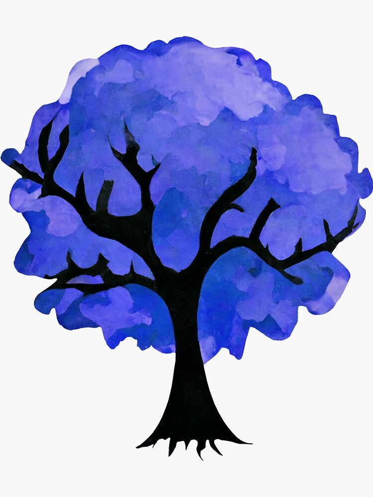 "Indigo Tree" Sticker for Sale by kualio | Redbubble