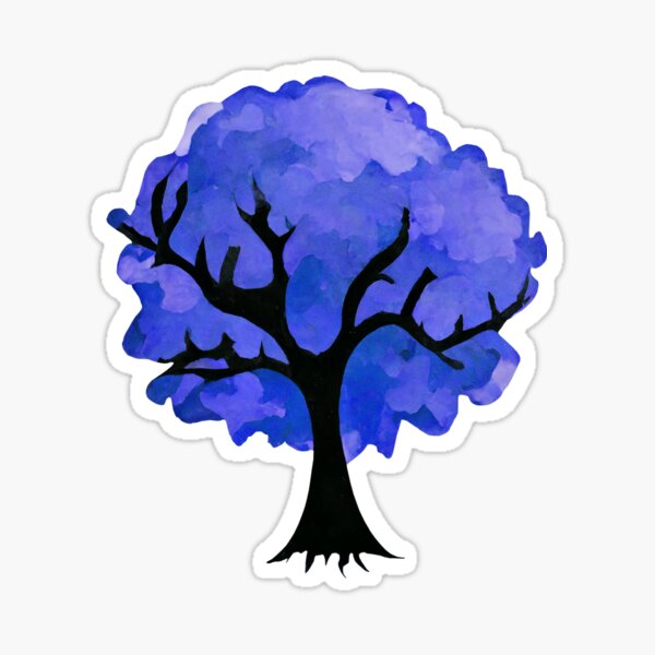 "Indigo Tree" Sticker for Sale by kualio | Redbubble