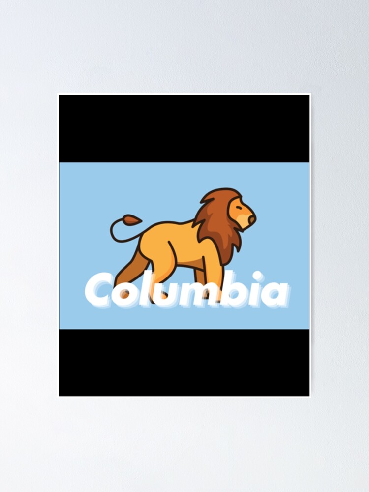 "Columbia Flag Repetition Logo " Poster for Sale by LovemadePL | Redbubble