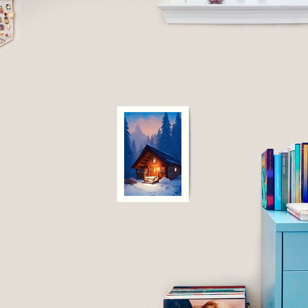 "Cozy Winter Cabin" Poster for Sale by devath | Redbubble