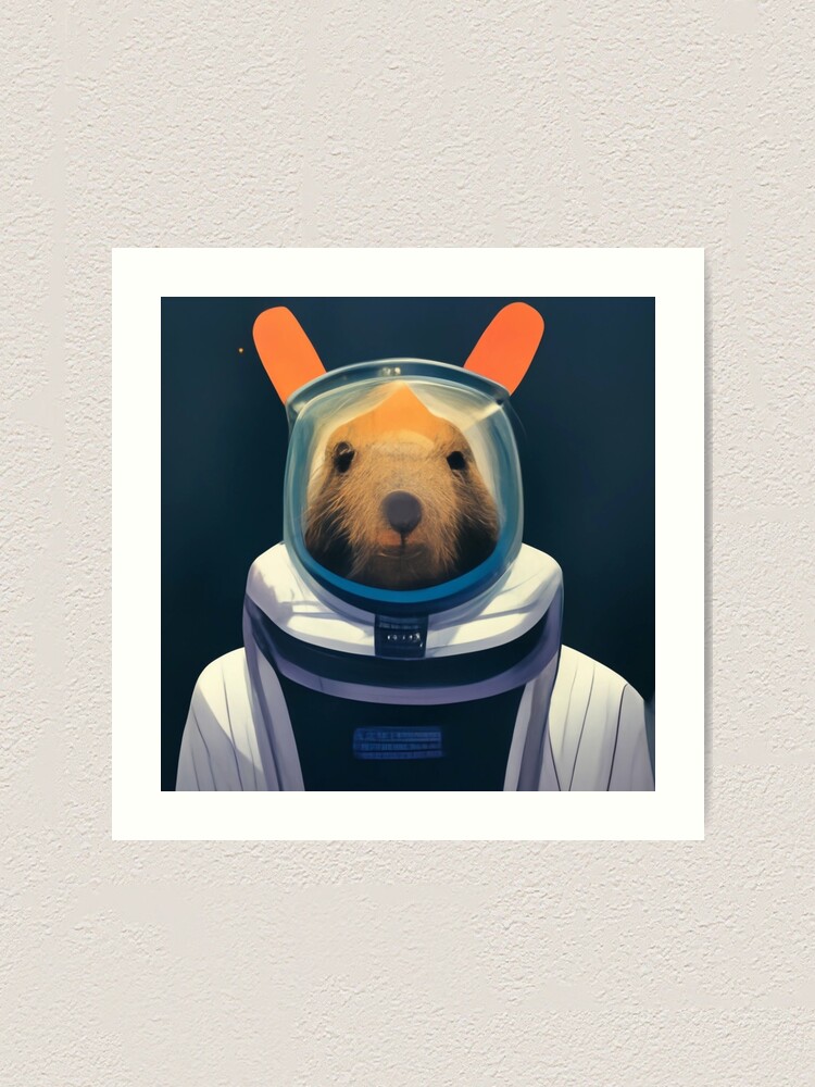 "Capybara Spaceman | Capybara Astronaut | Retro, Pop-art" Art Print for ...
