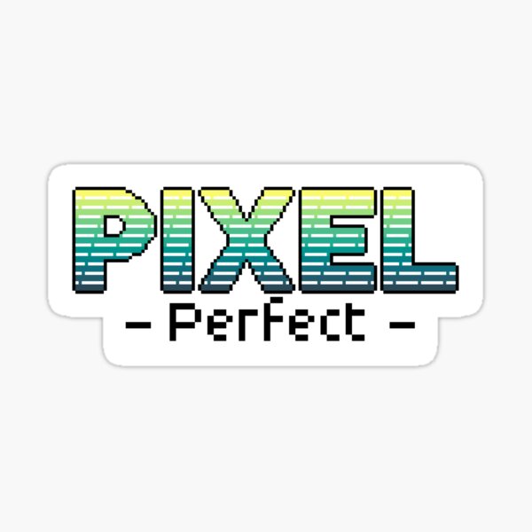 "Pixel Perfect" Sticker for Sale by wolfkin-design | Redbubble