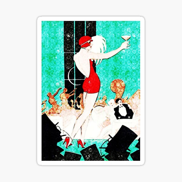 "Art Deco Vintage Burle" Sticker for Sale by mdeleoadamson | Redbubble