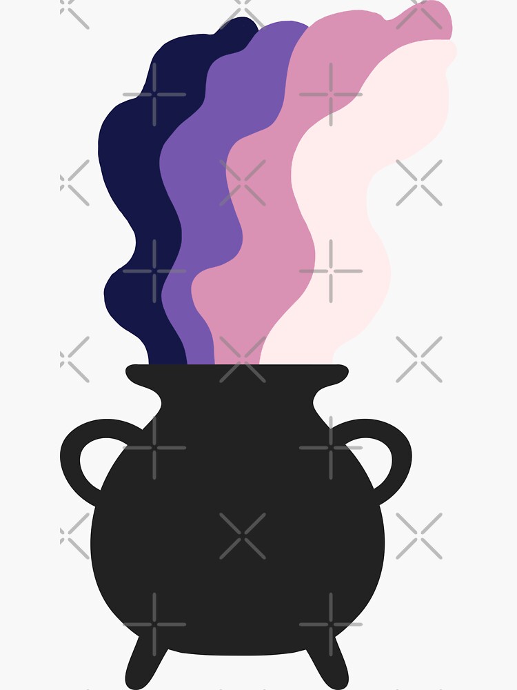 Asexual Spectrum Pride Cauldron Sticker For Sale By Lunyssa Redbubble