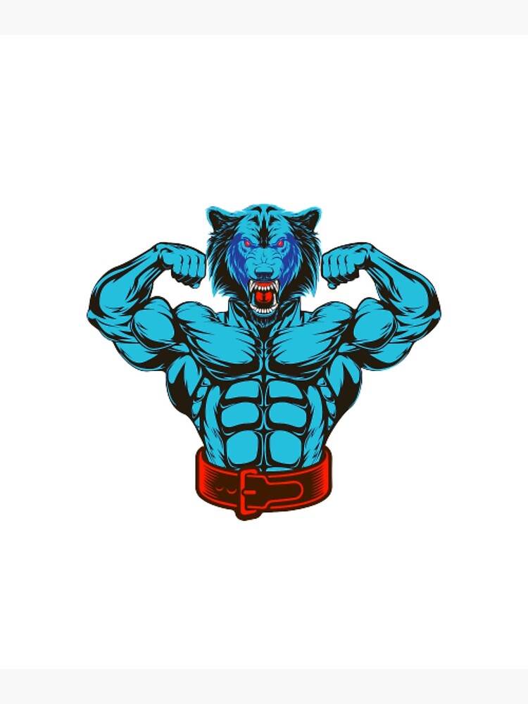 "Wolf Bodybuilder " Poster for Sale by Hellhoundstore2 | Redbubble