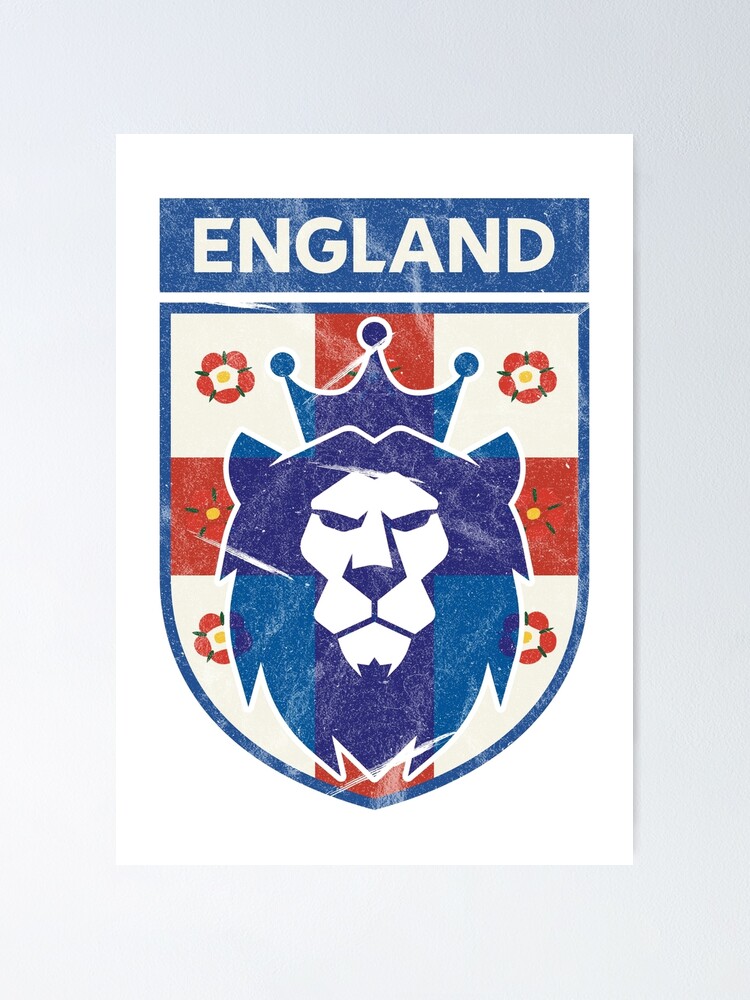 "England Football Crest Logo - England Soccer Crest Logo" Poster for ...