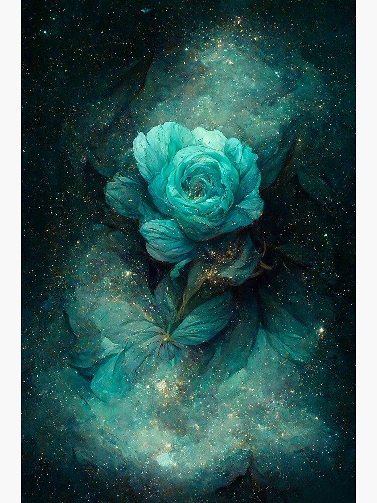 "Galaxy Emerald Rose" Poster for Sale by NianderQuinn | Redbubble