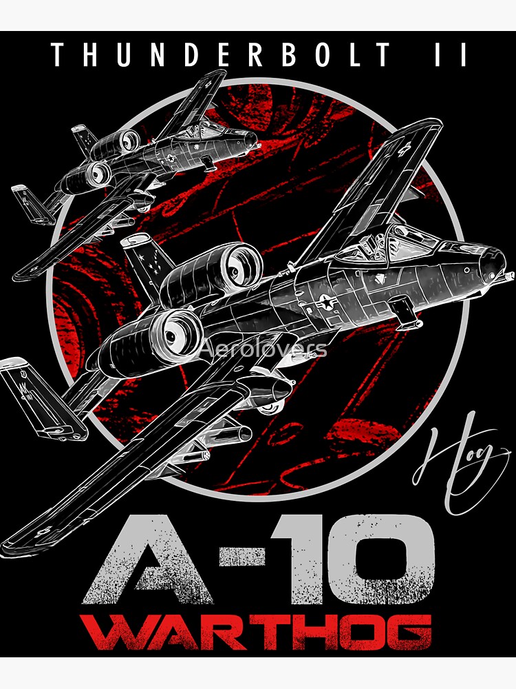 "A-10 Thunderbolt II Warthog subsonic attack aircraft nicknamed Hog Us ...