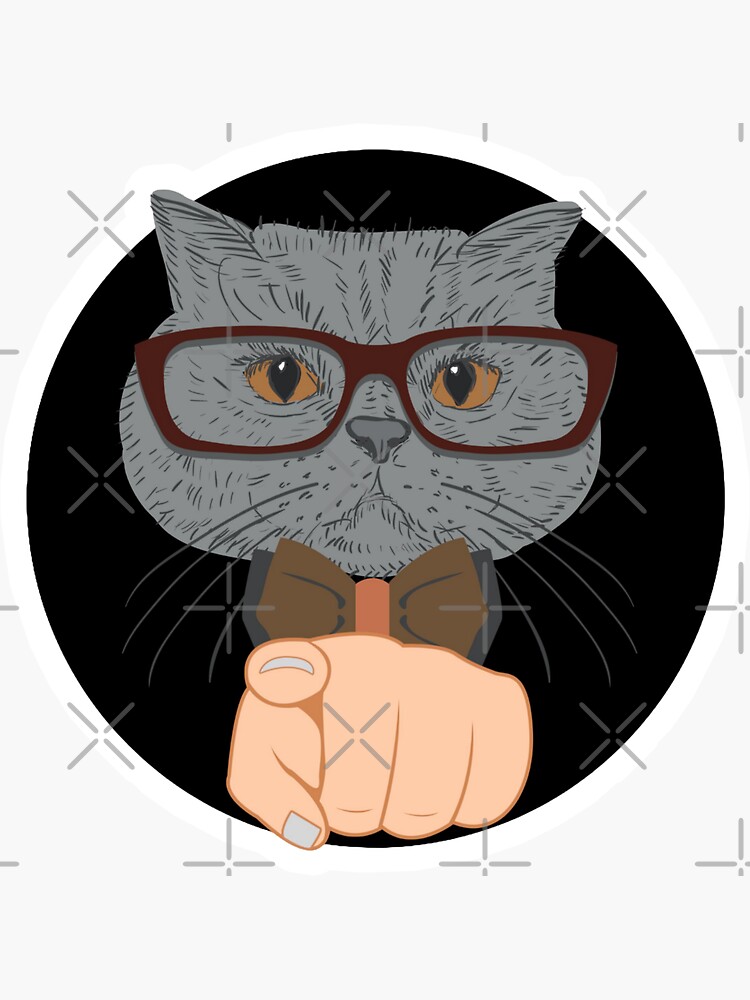 "Flipping Off Cat Essentials & Products." Sticker for Sale by Kalash12 ...
