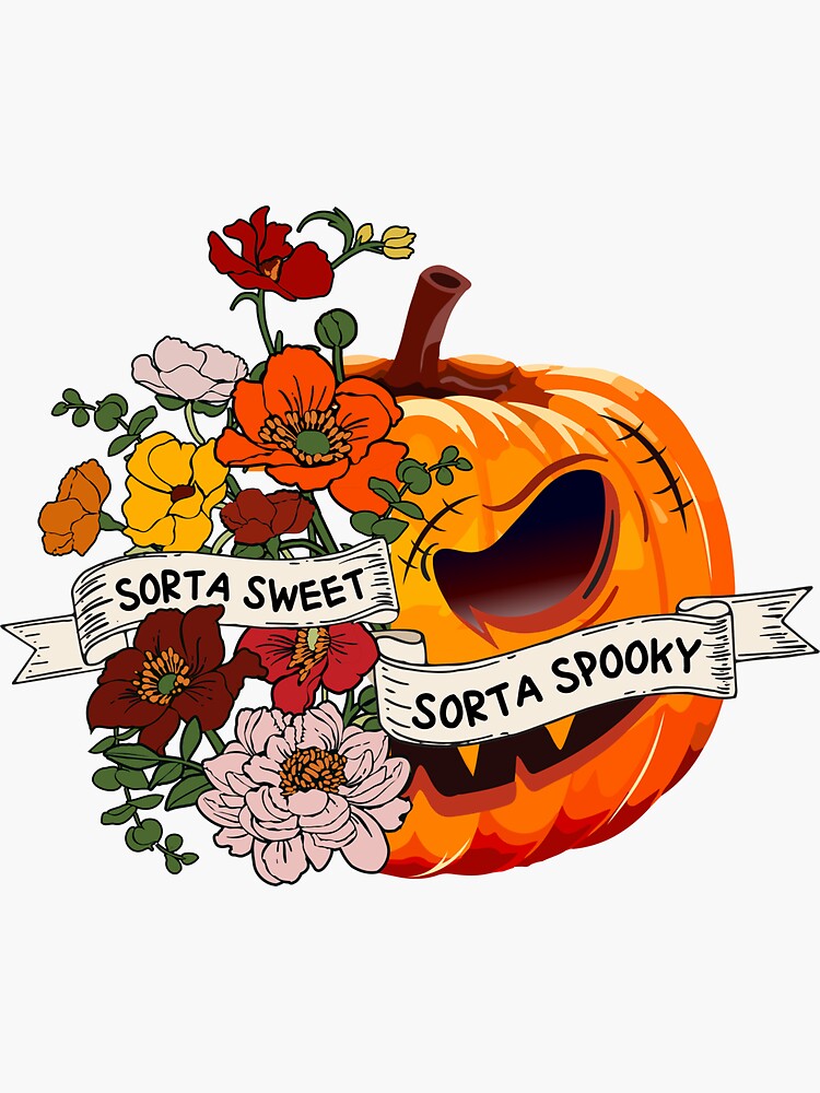 "Sorta Sweet Sorta Spooky" Sticker for Sale by sweary12 | Redbubble
