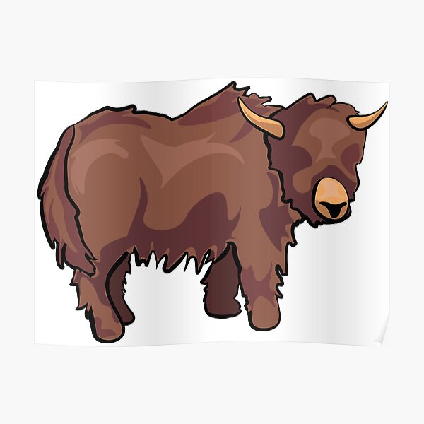 "Minimalist Tibetan Yak" Poster for Sale by InkLayer | Redbubble