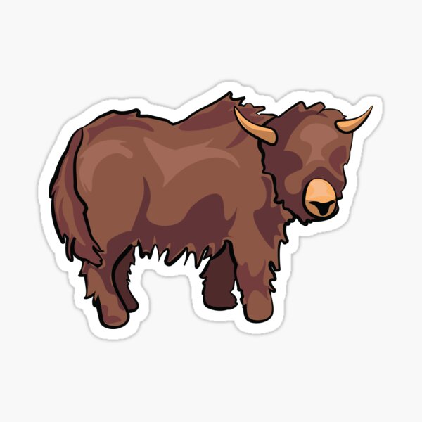 "Minimalist Tibetan Yak" Sticker for Sale by InkLayer | Redbubble