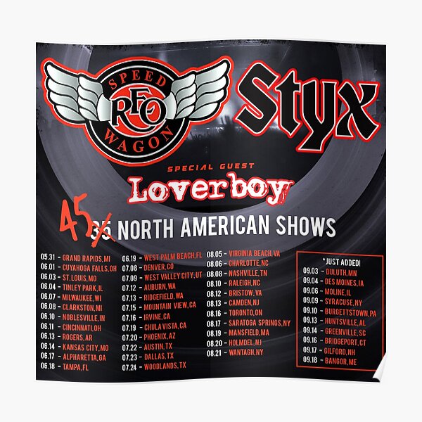 "styx reo 45th North american 2022 poster" Poster for Sale by ...