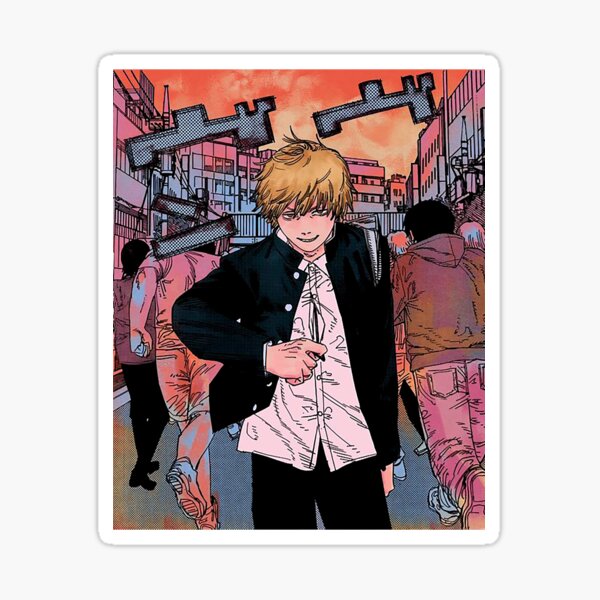 "Active Poor Young Man Contracted The Devil Life Pink Denji Chainsaw ...