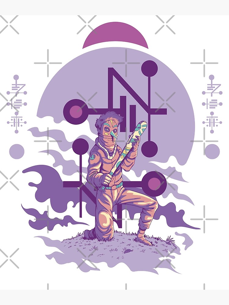 "Masked alien with a comic book style baseball bat" Art Print for Sale ...