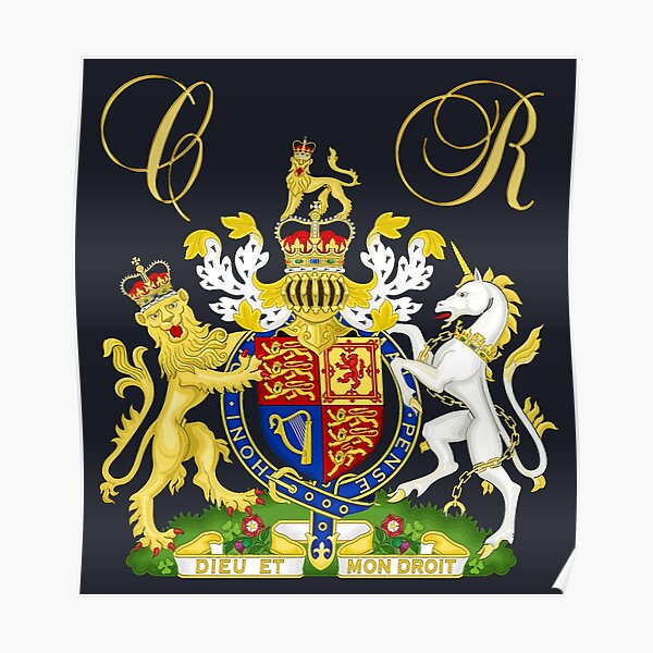 "Charles III royal coat of arms" Poster for Sale by SolidEarthArt ...
