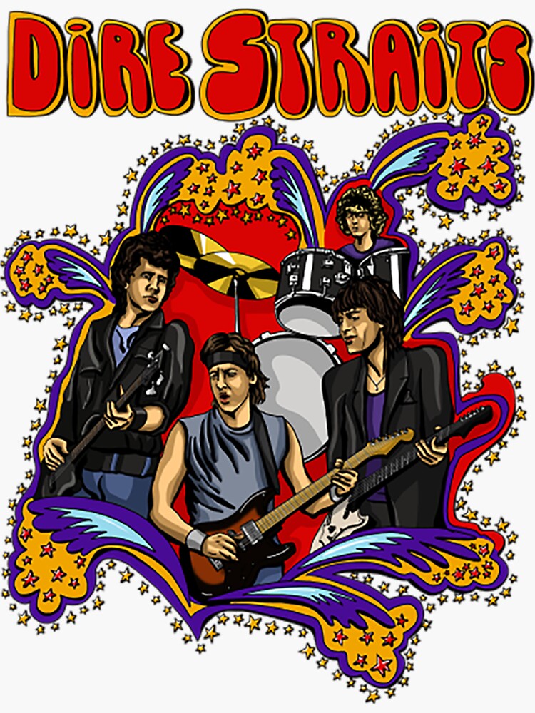 "Dire Straits" Sticker for Sale by BREANNEJINA | Redbubble