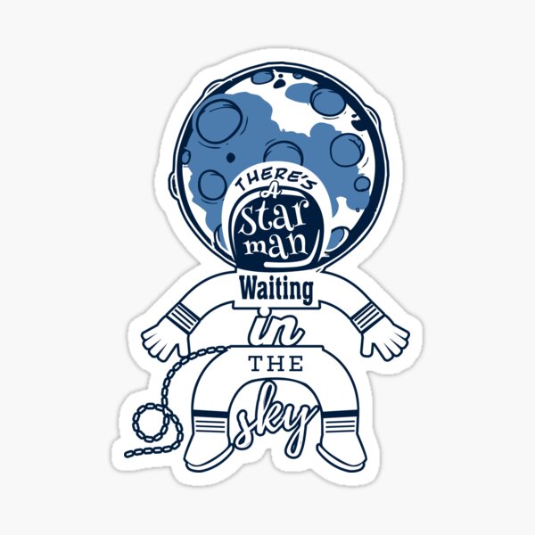 "Starman waiting in the sky" Sticker for Sale by arteposterpop | Redbubble
