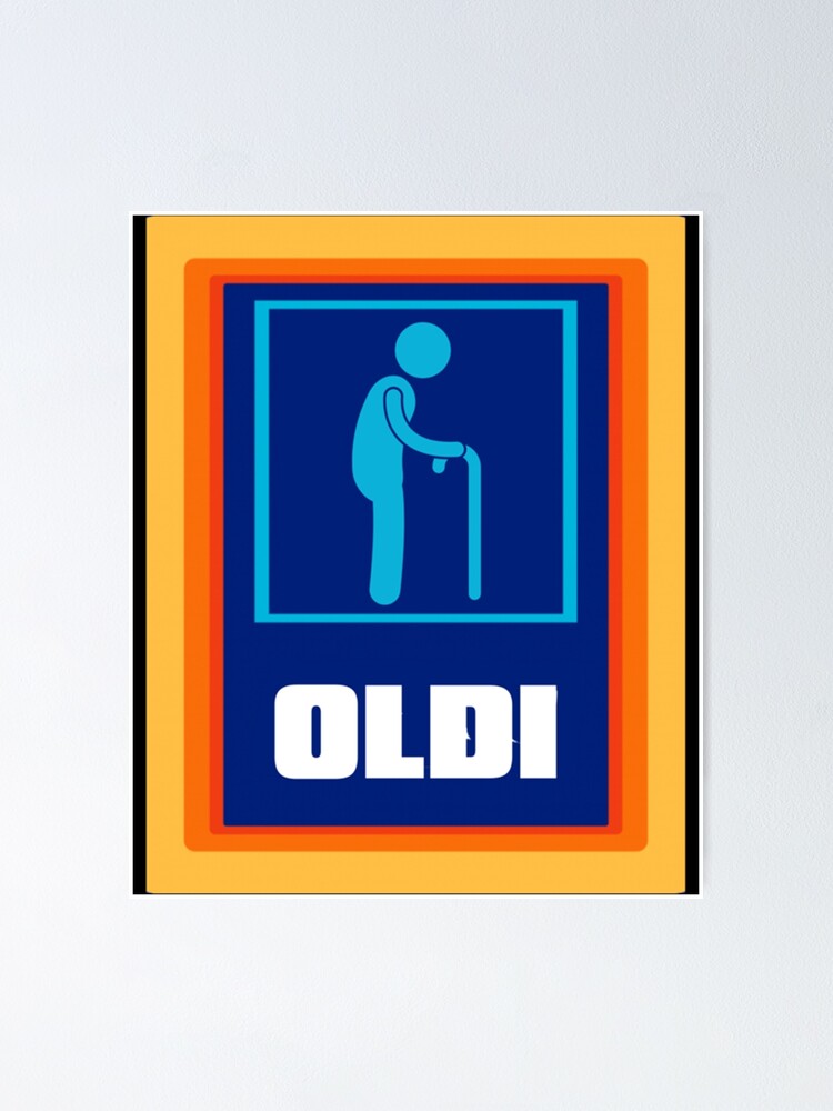 "Funny Fathers Day First Time Grandpa or Granpy - Oldi in Retro" Poster ...