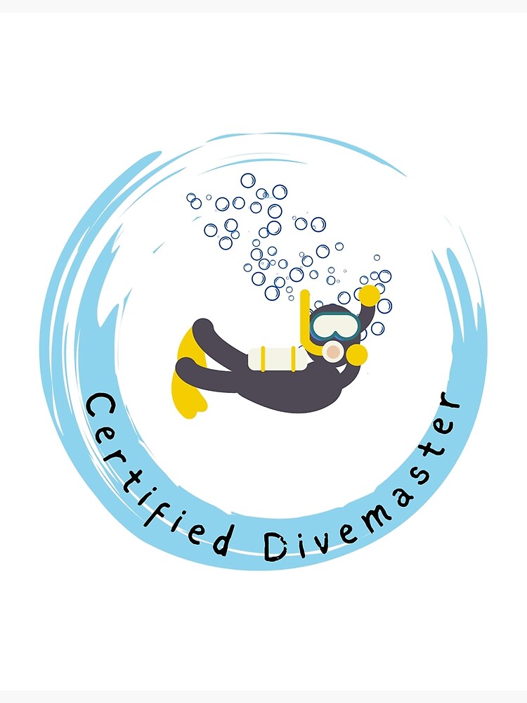 Póster «Divemaster certificado Cute Scuba Diving para Divemaster» de ...