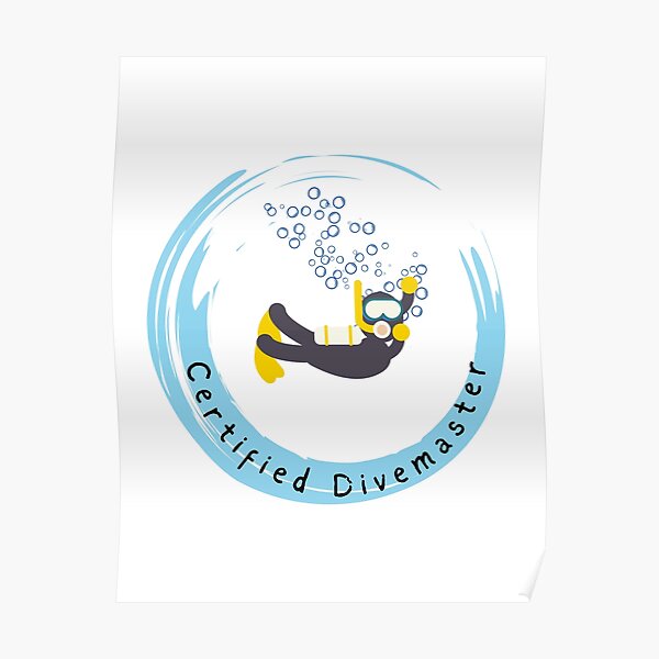 Póster «Divemaster certificado Cute Scuba Diving para Divemaster» de ...