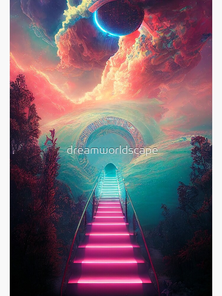 "Stairs to infinity" Poster for Sale by dreamworldscape | Redbubble