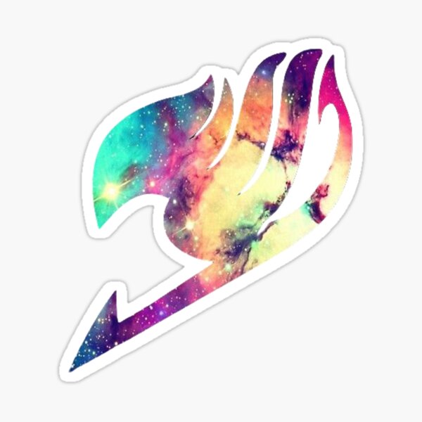 "Fairy Tail Guild Logo Multi Colour Galaxy Nebular " Sticker for Sale ...