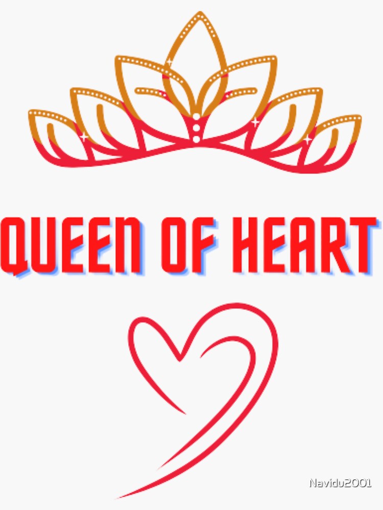 "Qoh Queen Of Heart" Sticker for Sale by Navidu2001 | Redbubble