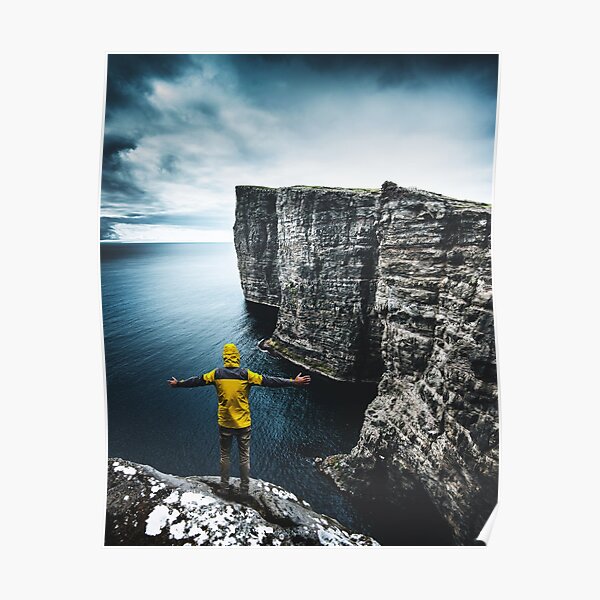 "explorer on top of the rock" Poster by franckreporter | Redbubble
