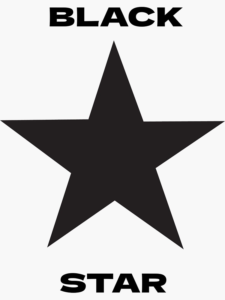"BLACK STAR" Sticker for Sale by Cozwins | Redbubble