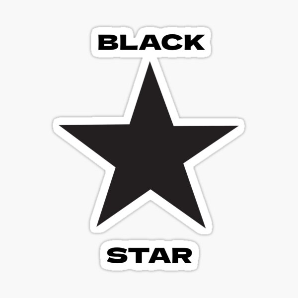 "BLACK STAR" Sticker for Sale by Cozwins | Redbubble